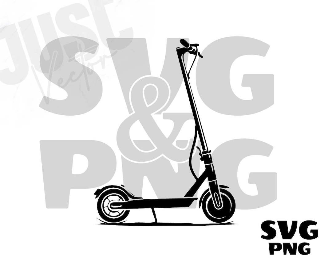E-scooter Svg, Scooter SVG, Scooter Png, Electric Scooter Vector ...