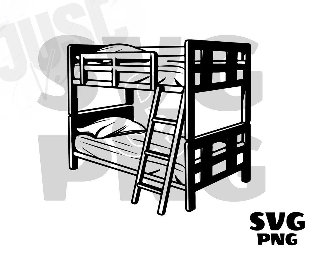 Bunk Bed Svg, Bunk Bed Png, Sleep Rest Furniture, Bunk Bed Clipart ...