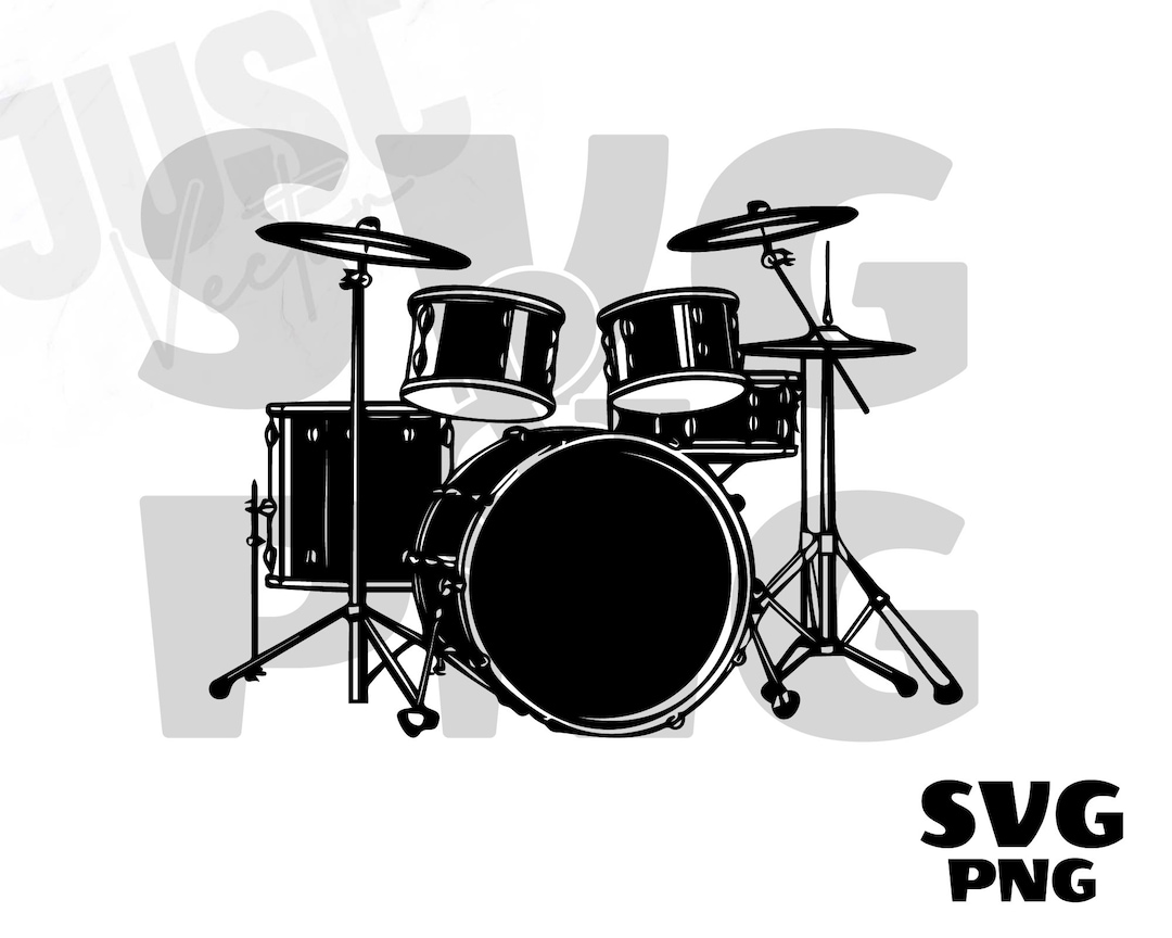 Drum Svg, Drummer Svg, Drum Silhouette, Drum Set Svg, Drummer Cut Files ...