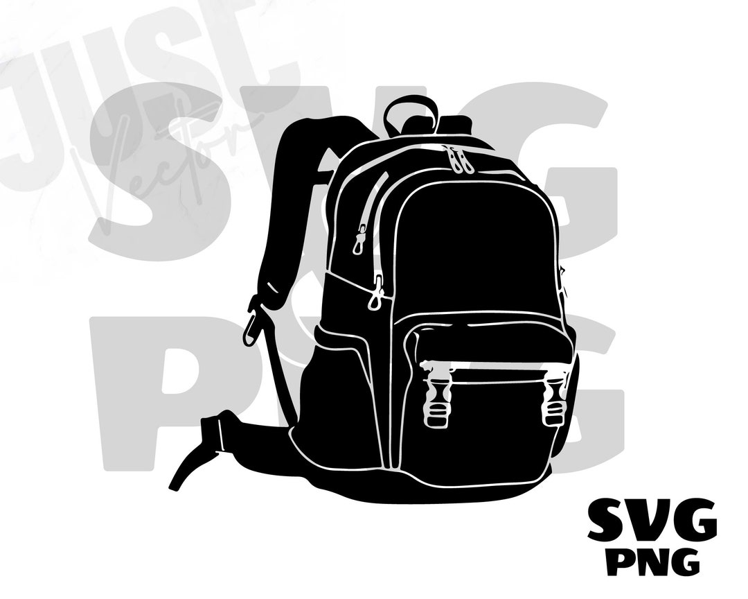 Backpack Svg, Backpack Clipart, Backpack Cricut, Tourist Backpack ...