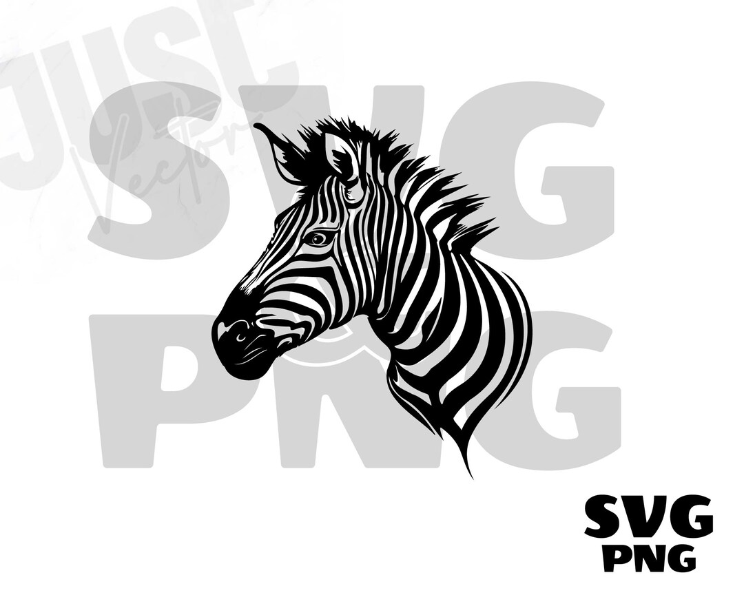 Zebra Svg, Zebra Face Svg, Zebra Head Svg, Zebra Silhouette, Zebra ...