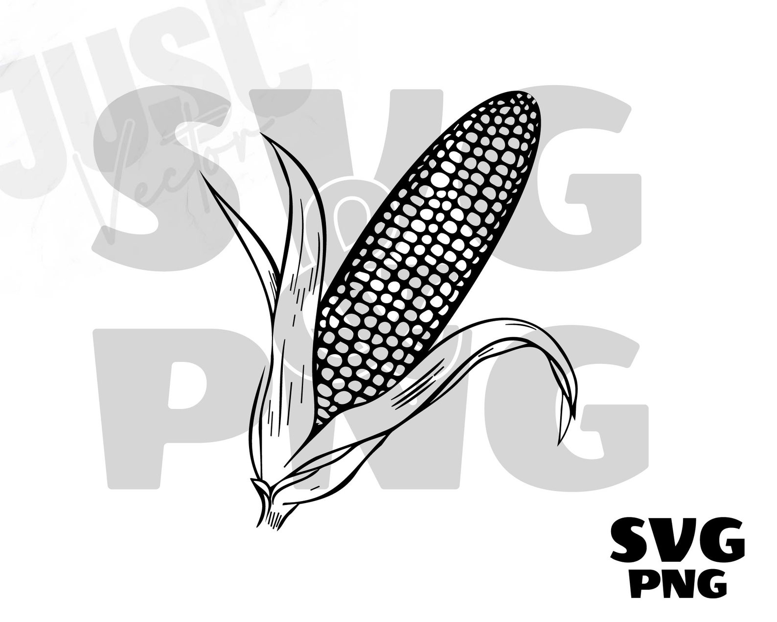 Corn SVG, Corn Silhouette, Maize SVG, Corn Line Art SVG, Corn Clipart ...