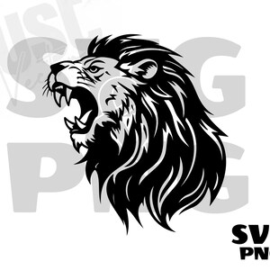 10 Design Ferocious Lion Bundle Svg, Lion Svg, Lion PNG, Angry Lion SVG ...