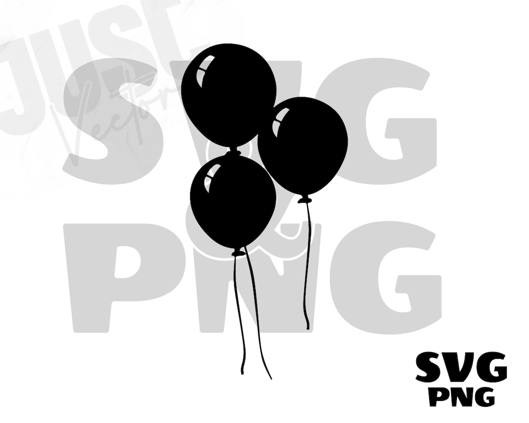 Globos SVG, Globos de cumpleaños svg, Globo flotante Svg, Siluetas de ...