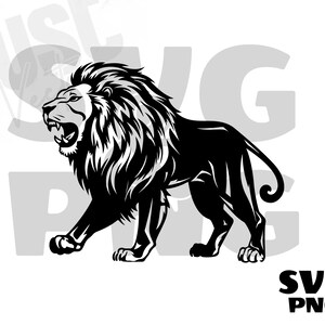 10 Design Ferocious Lion Bundle Svg, Lion Svg, Lion PNG, Angry Lion SVG ...