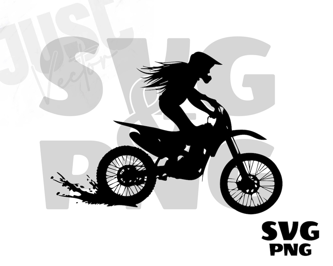 Girl Motocross Rider SVG, Motocross Rider Clipart, Lady Motocross Rider ...
