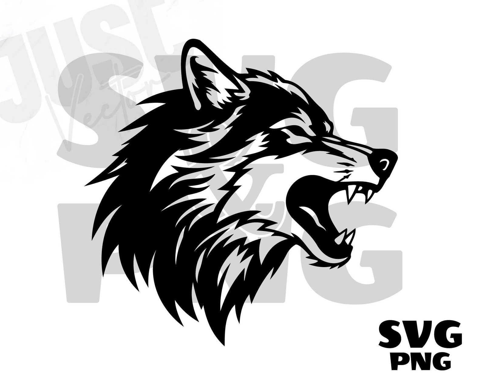 10 Design Ferocious Wolf Bundle Svg, Angry Wolf Svg, Angry Wolf PNG ...
