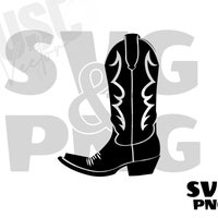 Cowboy Boots SVG Bundle, Western Boot SVG, Cowboy Hat Png, Cowgirl ...