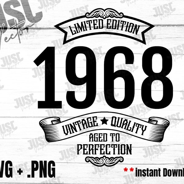 Vintage 1968 Limited Edition Svg - Etsy