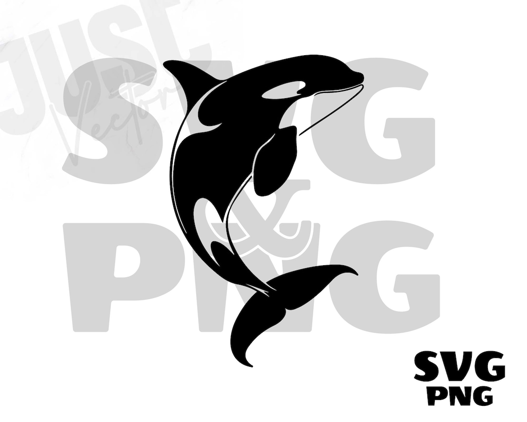 Orca SVG, Killer Whale SVG, Whale Clipart, Whale Silhouette, Whale ...
