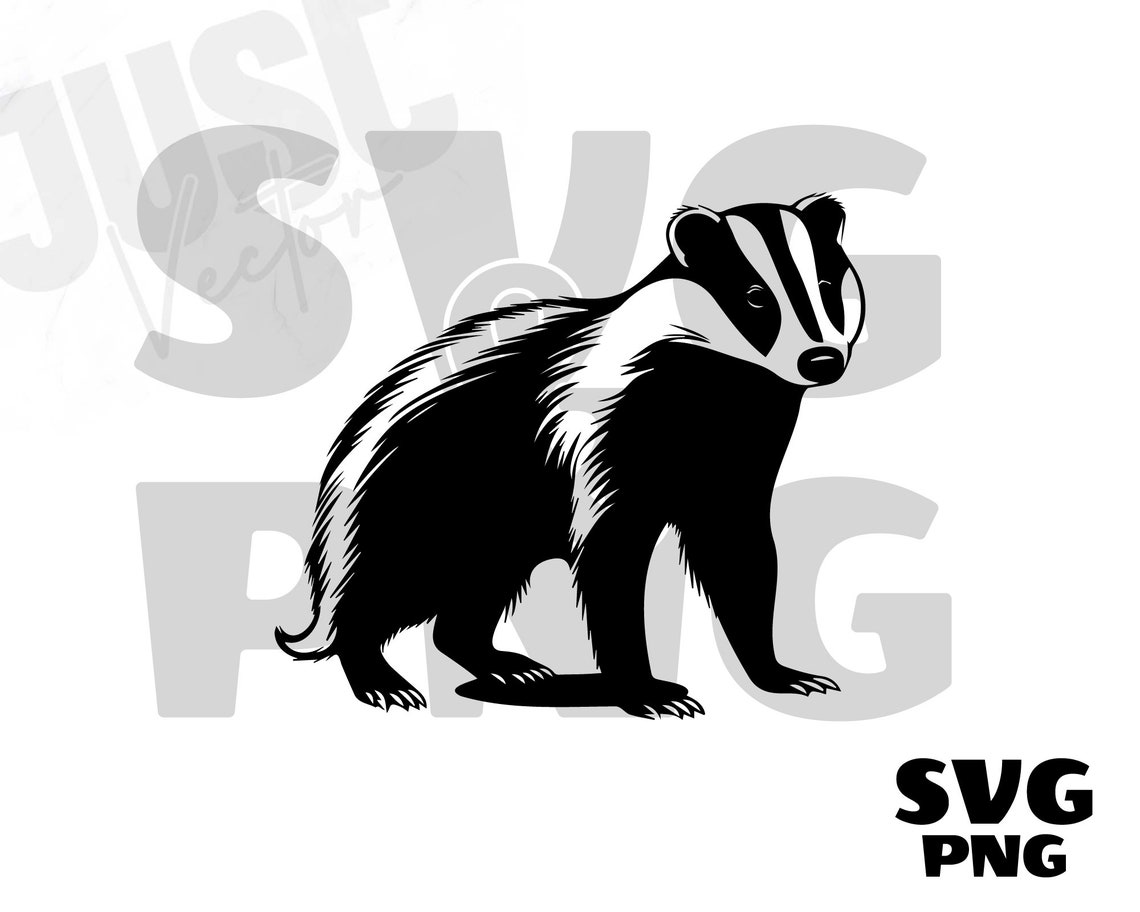 Badger Svg, Badger Face Svg, Badger Head Svg, Badger Silhouette, Badger ...