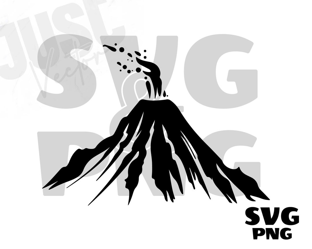 Volcano Eruption Svg, Magma Svg, Lava Svg, Volcano SVG, Erupting ...
