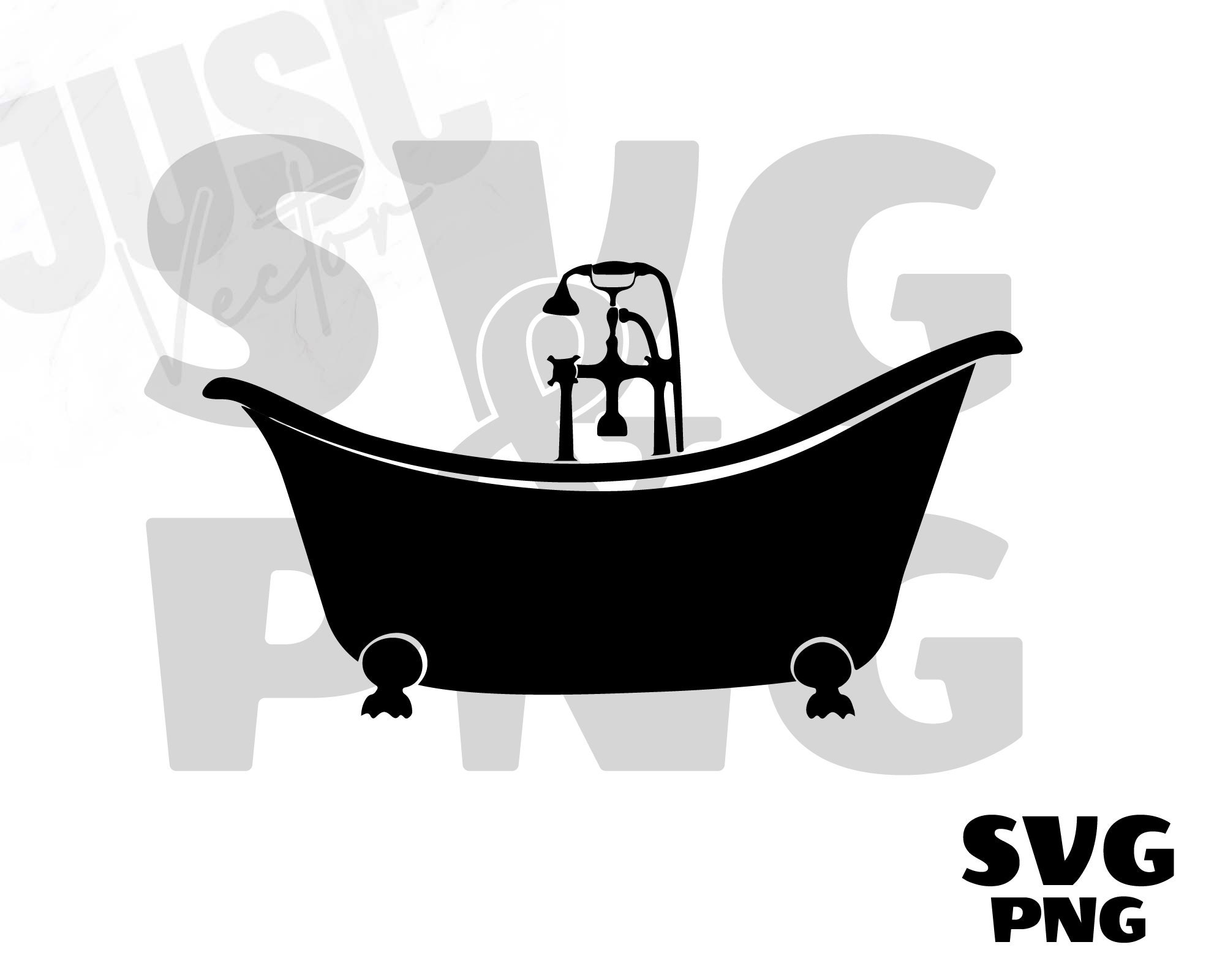 Bathtub SVG, Bath Svg, Shower Svg, Bathtub Clipart, Bathtub Files for ...
