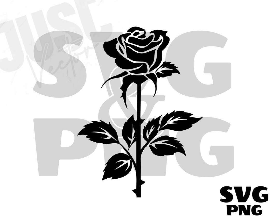 Rose SVG, Single Rose Svg, Rose Png, Rose Clipart, Rose Svg for Cricut ...