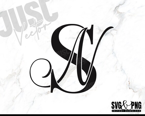 SN NS Wedding Logo Monogram Wedding Svg Monogram Svg - Etsy