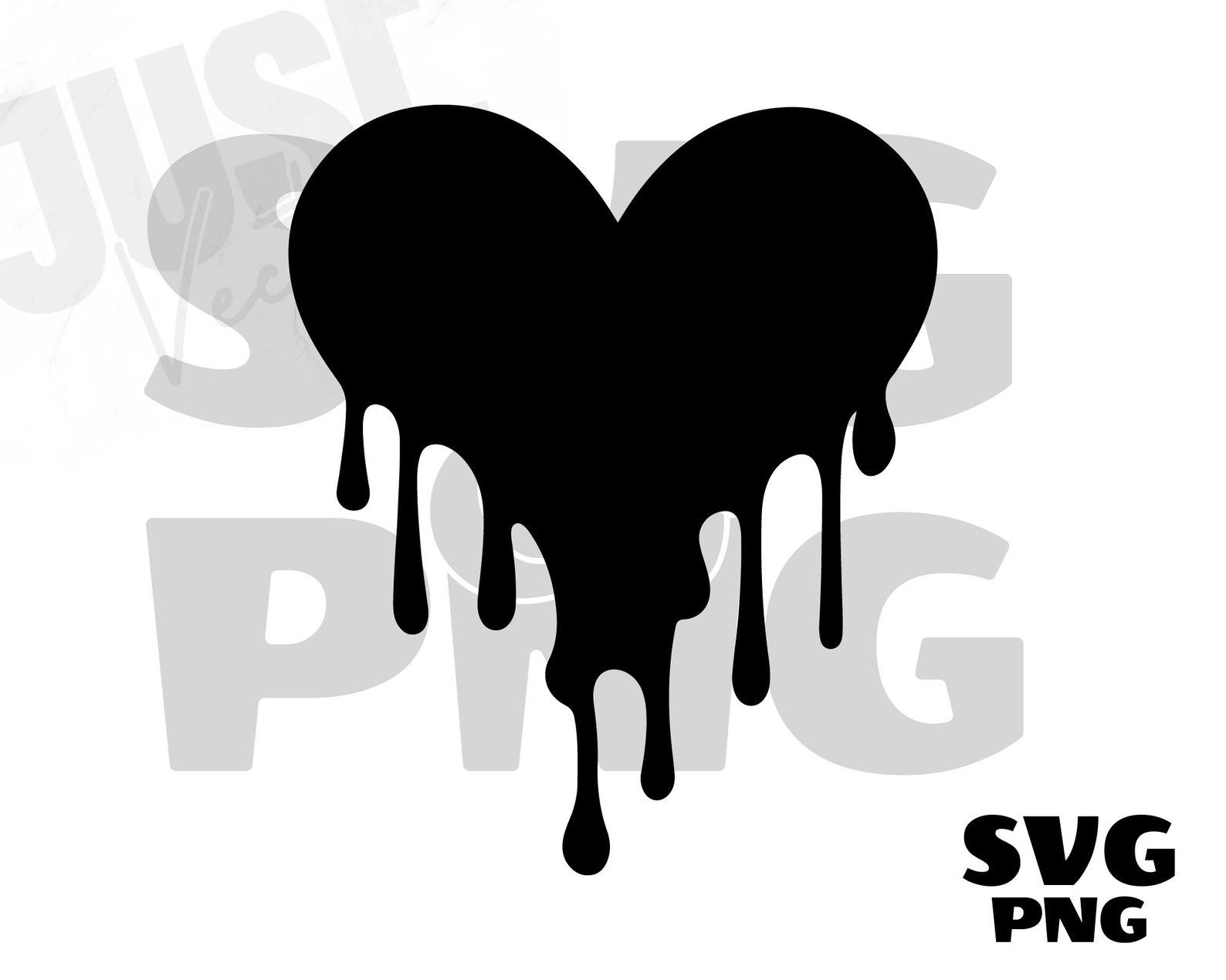 Melting Heart SVG, Melting Heart Silhouette, Melting Heart Clipart ...