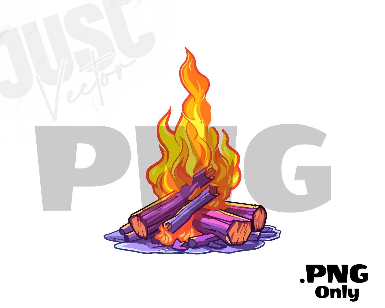 Campfire PNG Bundle, Campfire Sticker PNG, Bonfire Clipart, Campfire ...