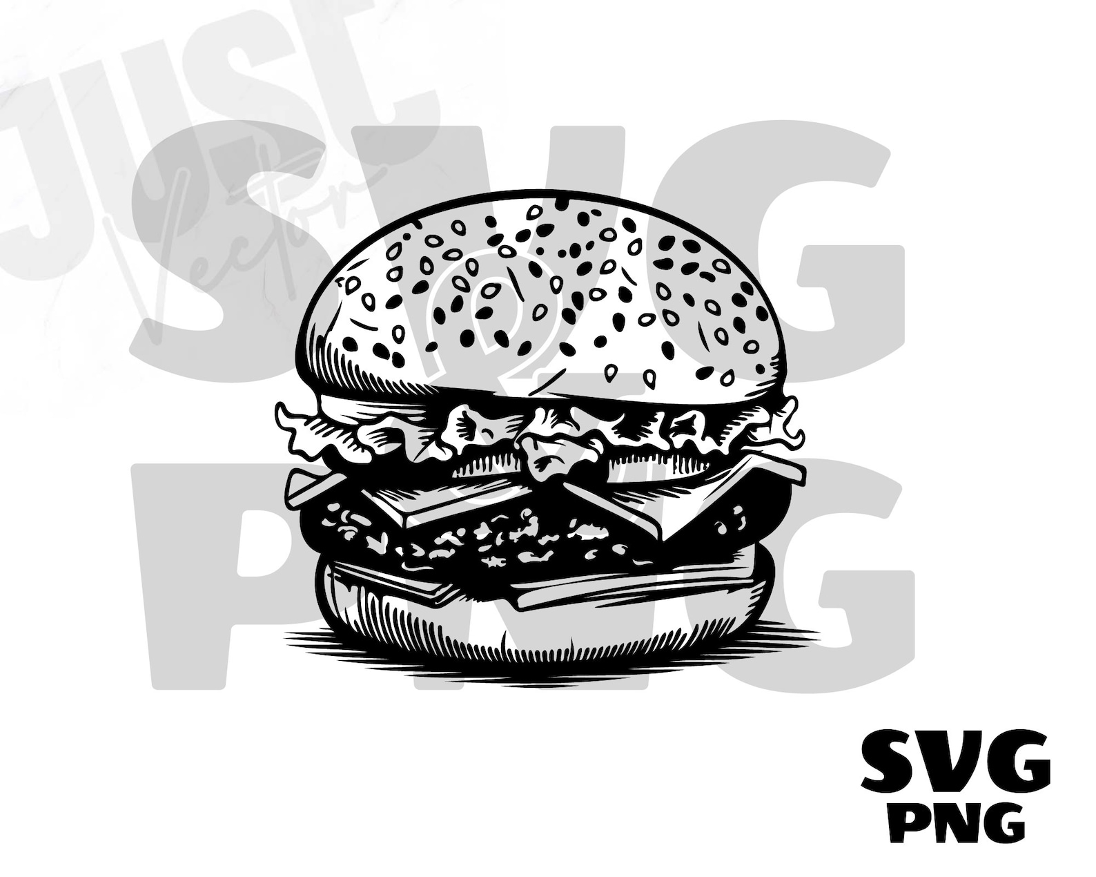 Hamburger Svg, Burger Svg, Fast Food Svg, Food, Clipart, Cheeseburger ...