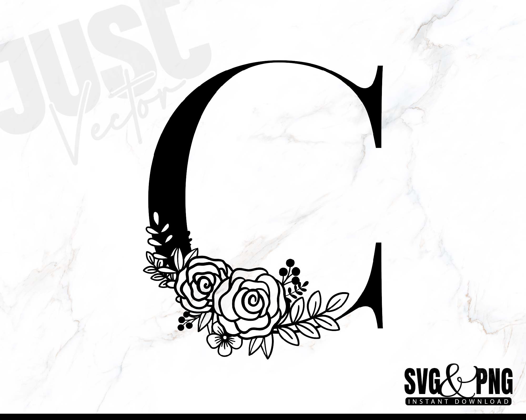 Capital Letter C Alphabet Svg and Png Sublimation Nature - Etsy