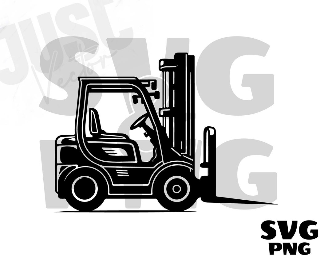 Forklift Svg, Forklift Png, Forklift Silhouette, Forklift Cut File ...
