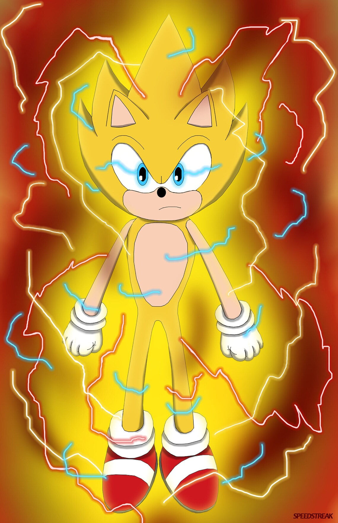 Super Sonic 2 Original Fan Art - Etsy