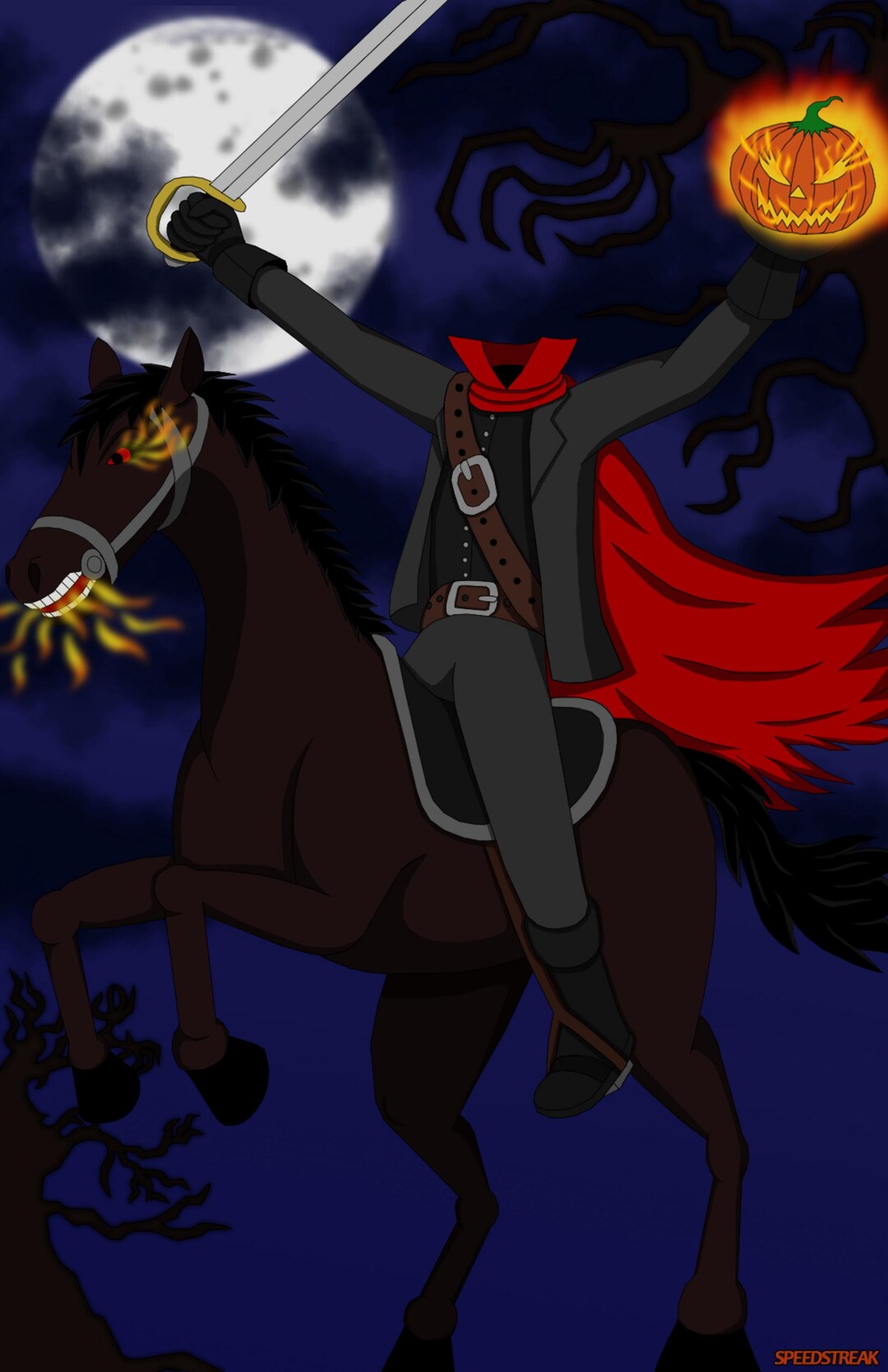 Headless Horseman Original Fanart - Etsy