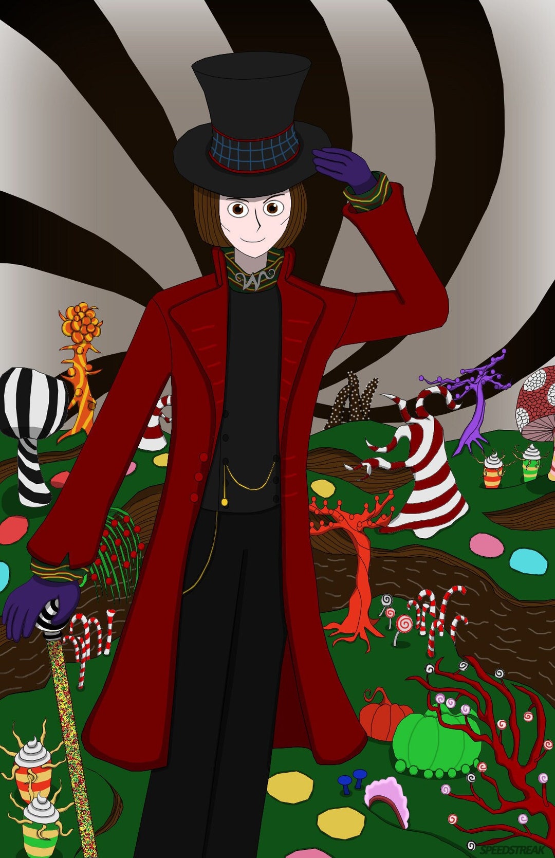 Willy Wonka Original Fan Art - Etsy
