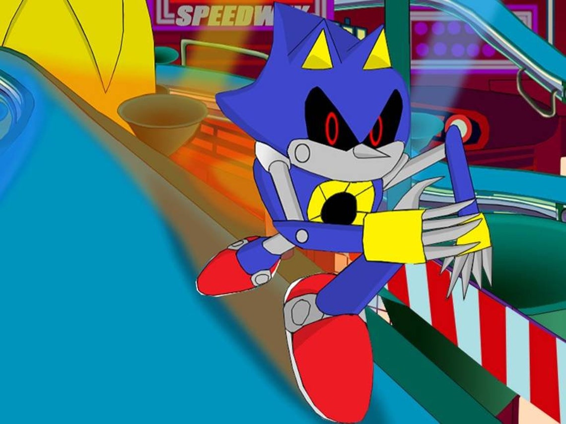 Sonic Vs Metal Sonic in Stardust Speedway Race Original Fan Art - Etsy ...