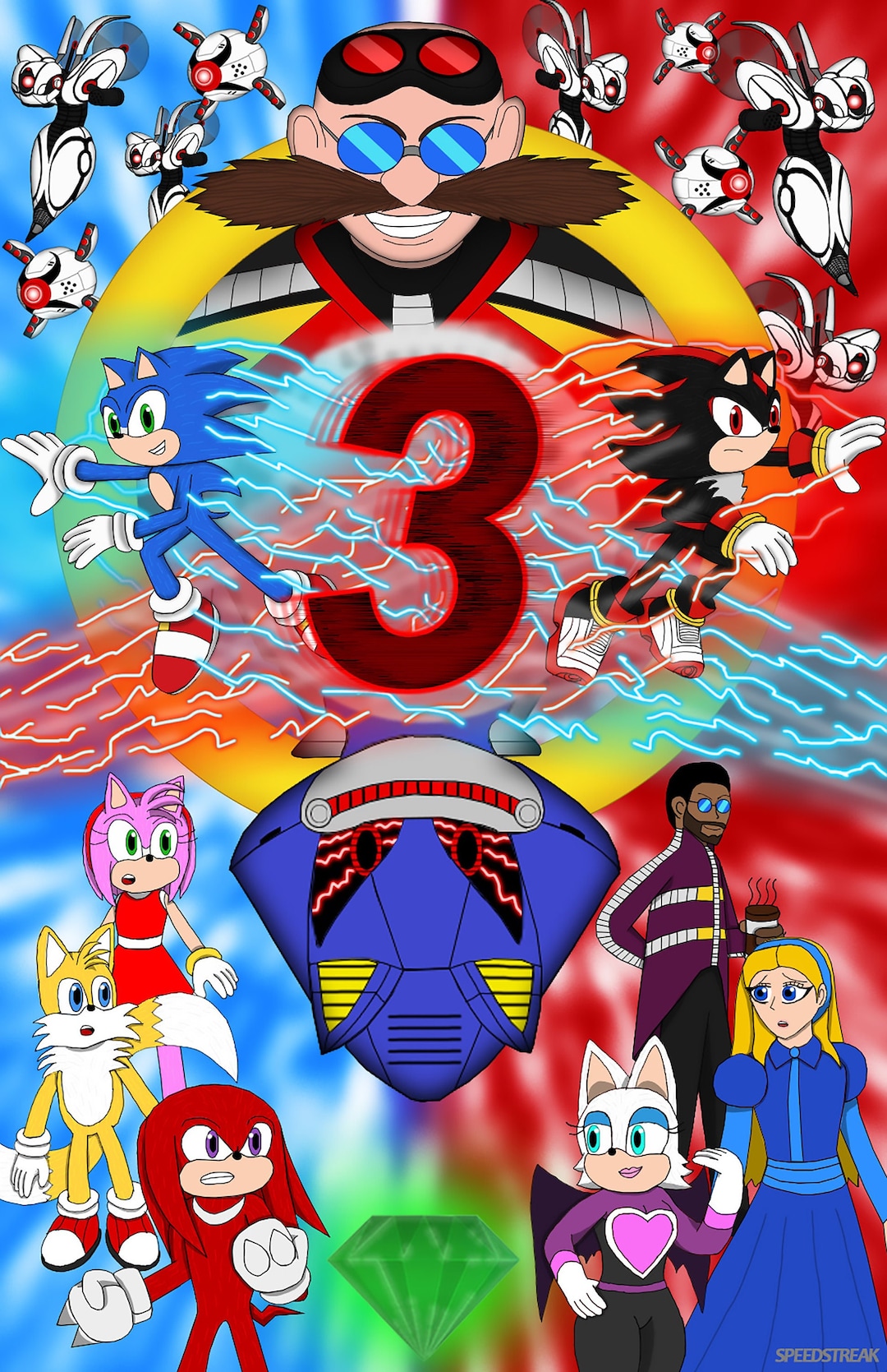 Sonic Movie 3 Poster Original Fan Art - Etsy