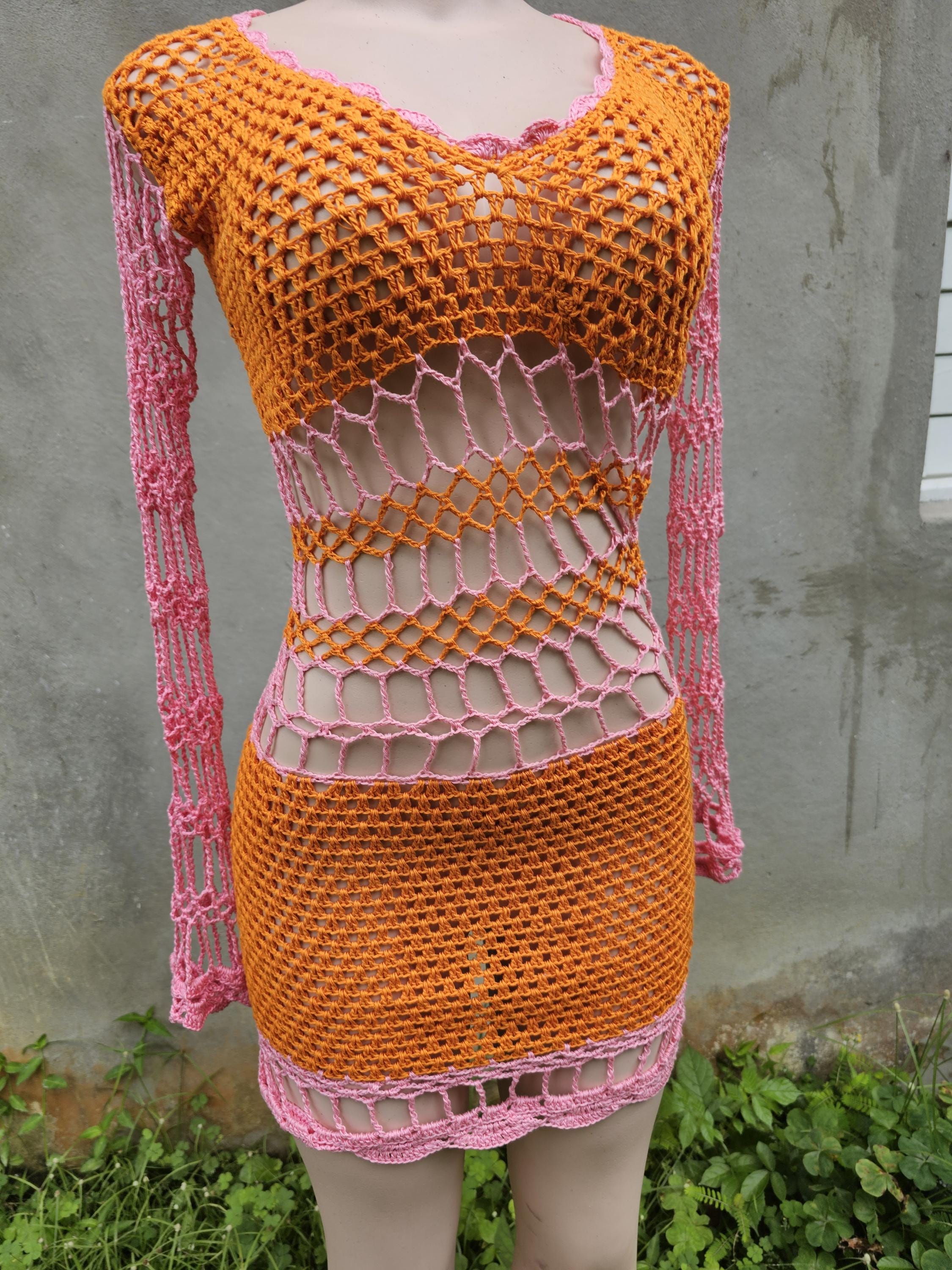 Crochet Mini Dress: Custom Felicity Shagwell Style - Etsy