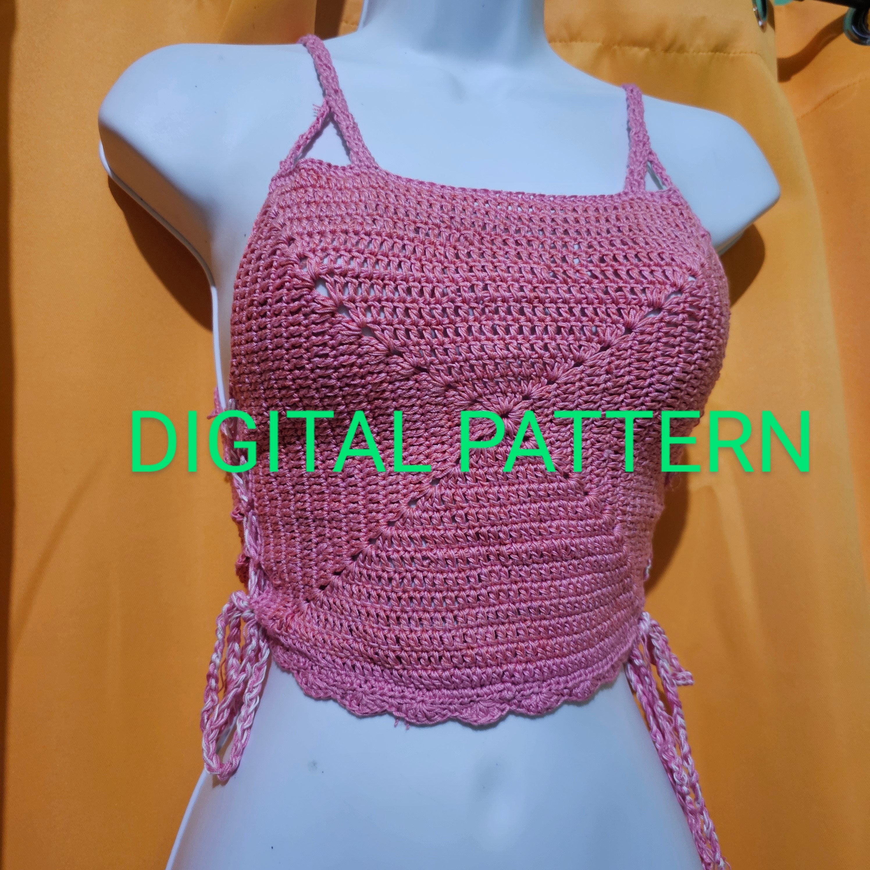 CROCHET TOP PATTERN Crochet Granny Square Pattern Crochet Mini Top ...