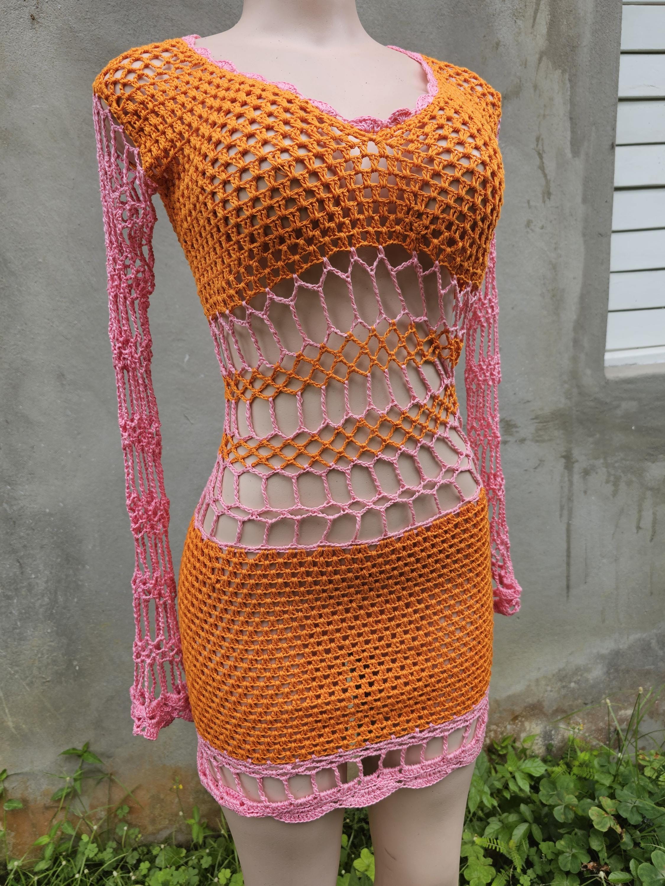 Crochet Mini Dress: Custom Felicity Shagwell Style - Etsy