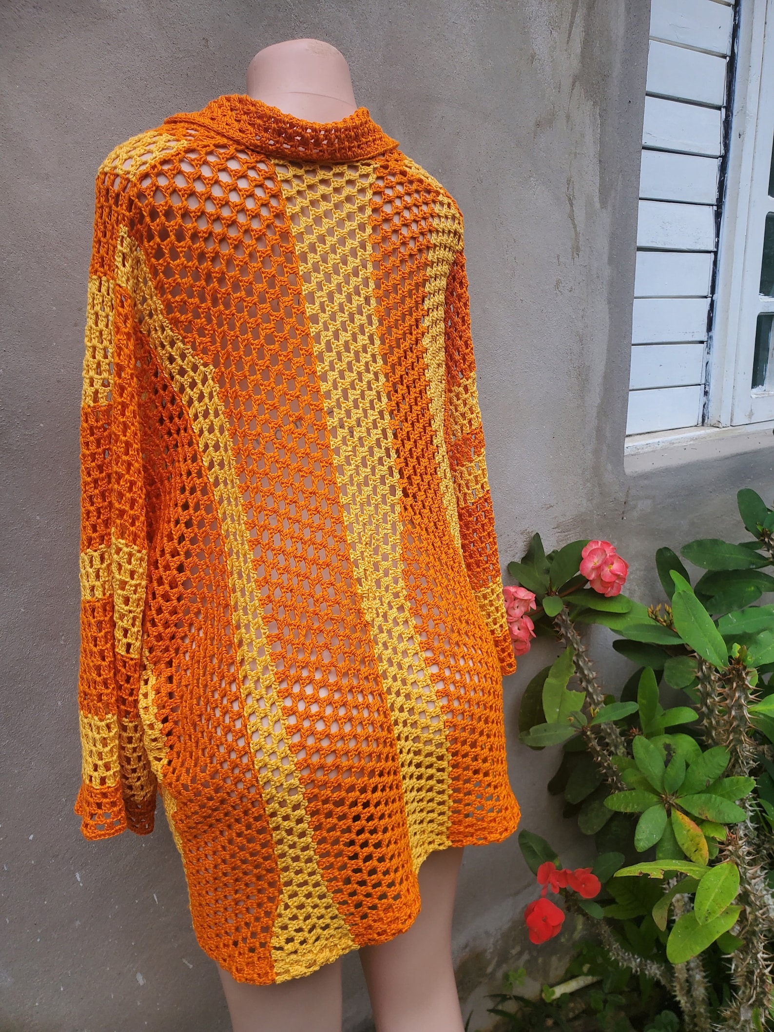 OVERSIZE CROCHET SET - Crochet Shirt- Crochet Oversize Pants Set ...