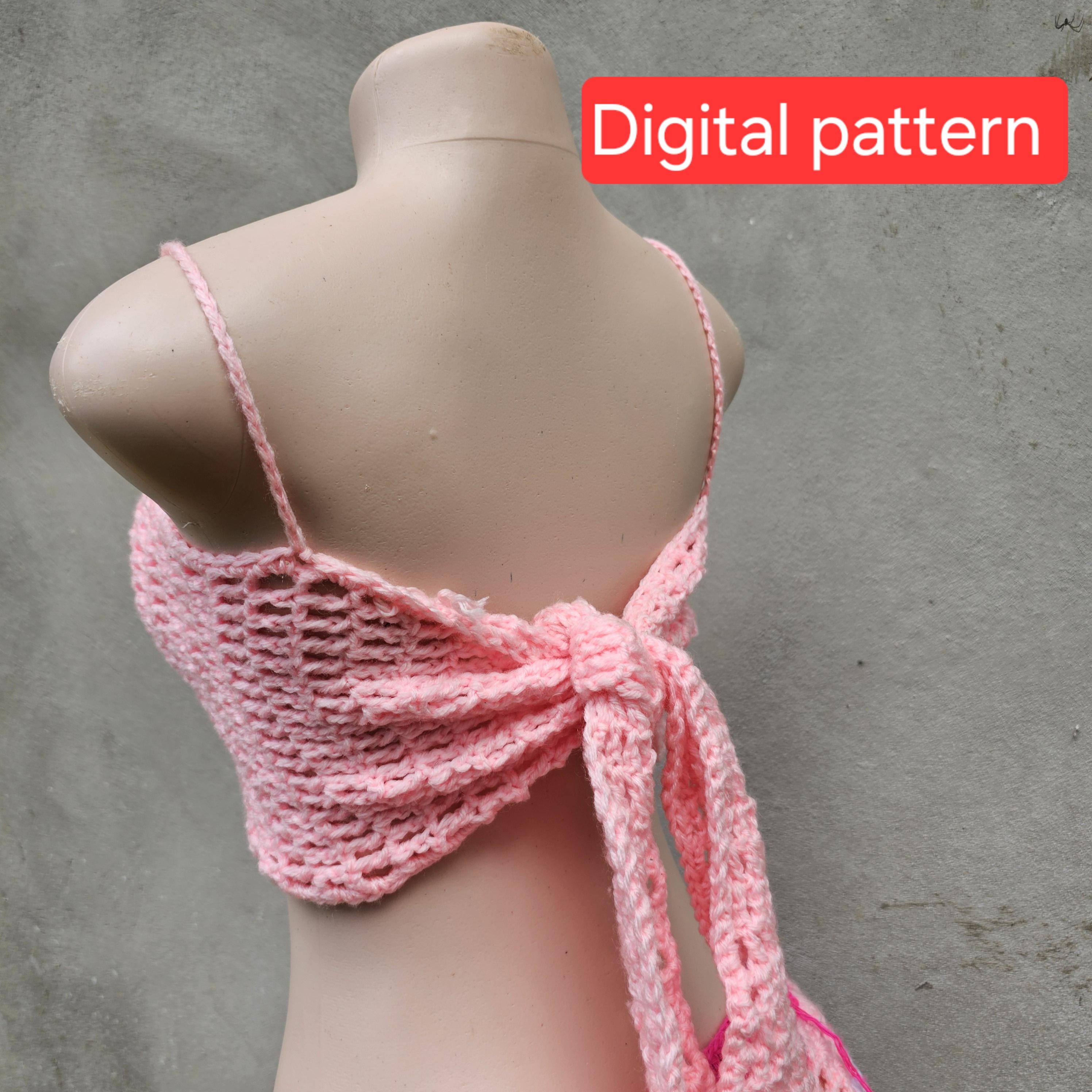 CROCHET BANDEAU TOP- Crochet Pattern - Crochet Top Pattern- Digital ...