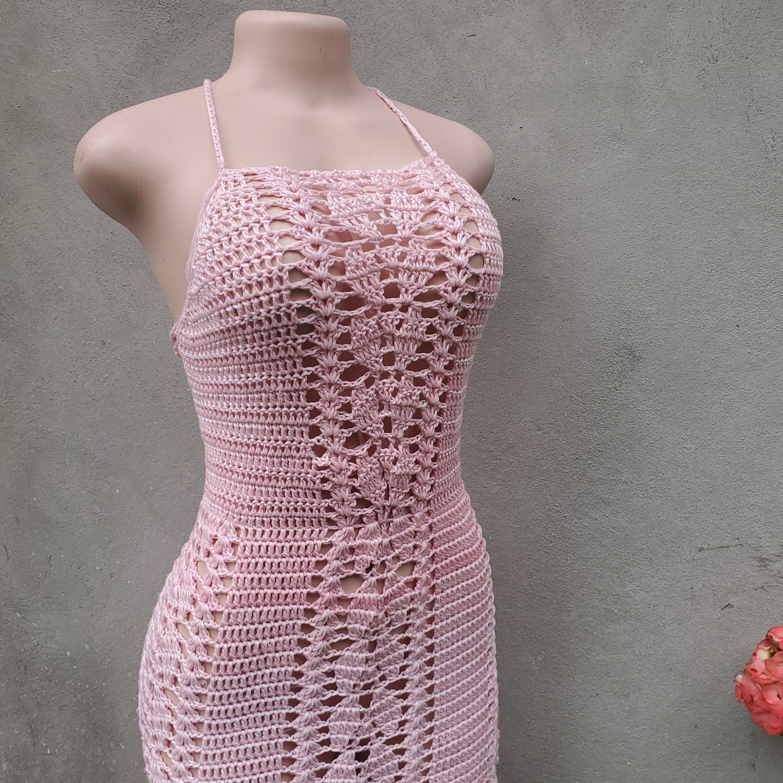 MINI CROCHET DRESS -crochet Dress - Women Crochet Dress - Summer Dress ...