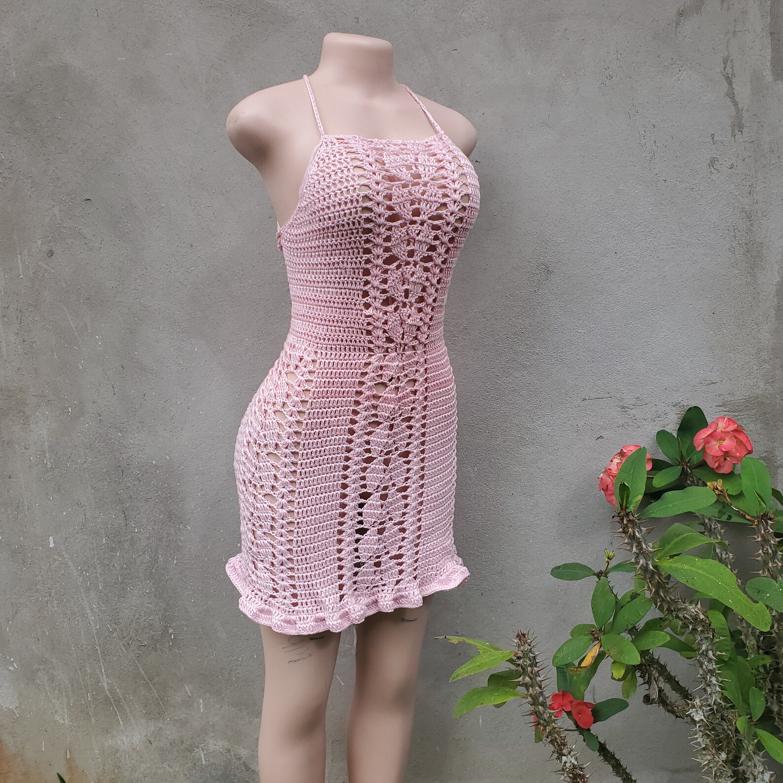 MINI CROCHET DRESS -crochet Dress - Women Crochet Dress - Summer Dress ...