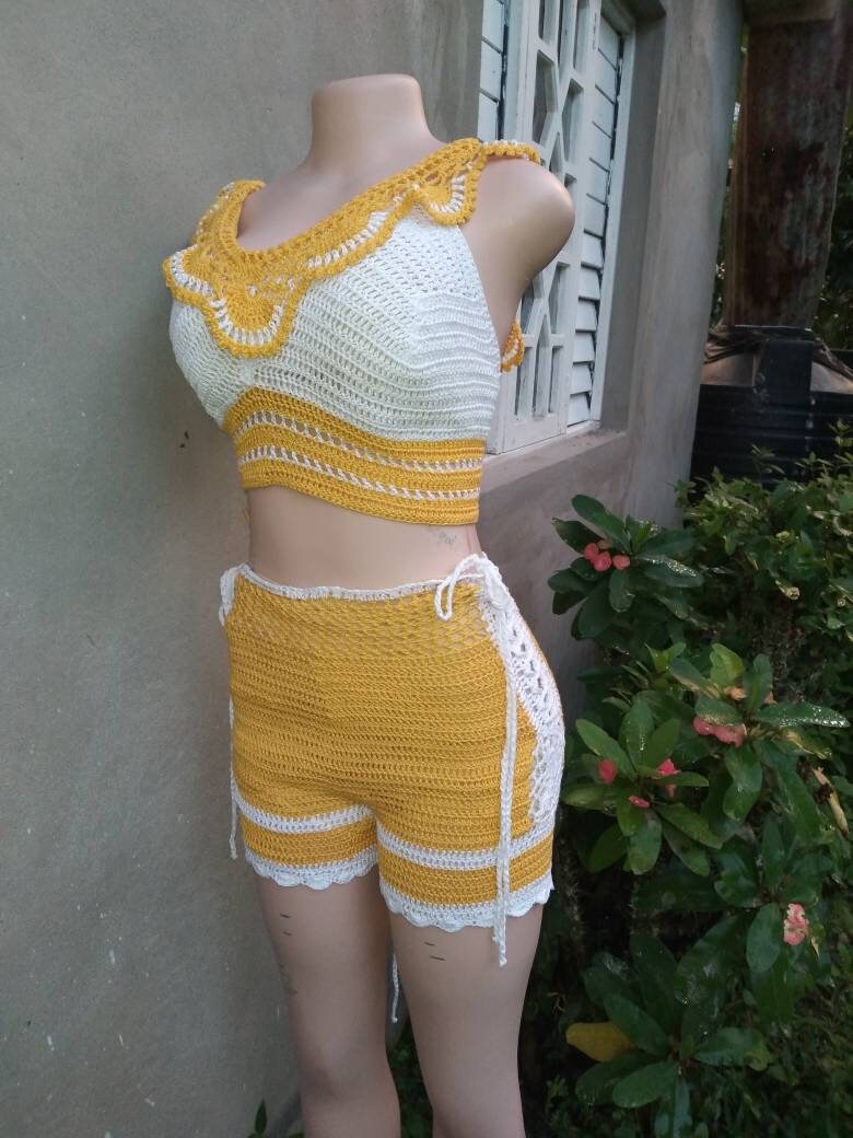 CROCHET SHORTS SET Shorts Set Crochet Set Custom Made Shorts Set ...