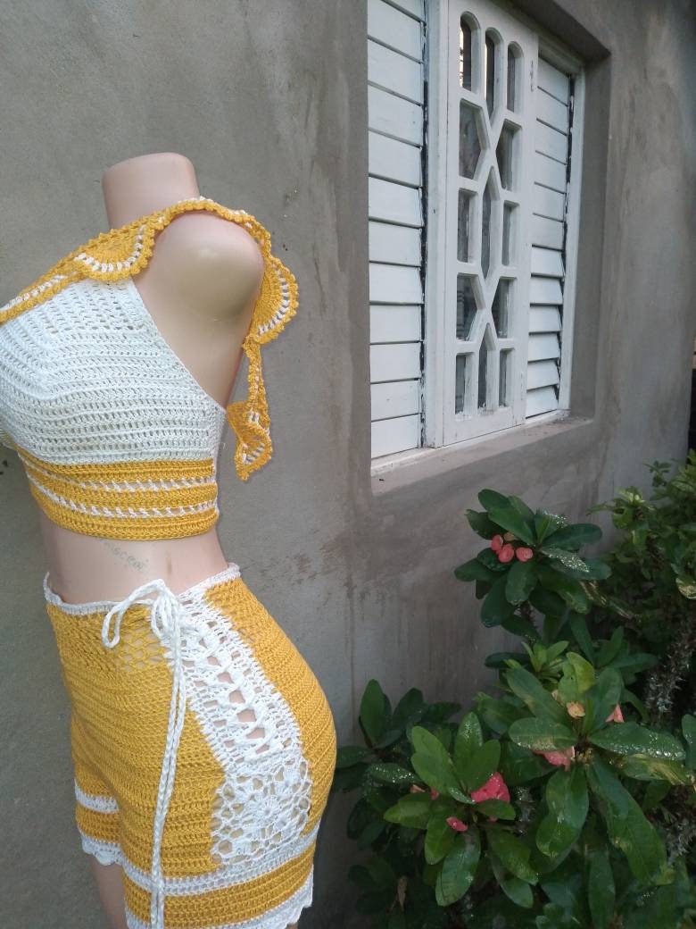 CROCHET SHORTS SET Shorts Set Crochet Set Custom Made Shorts Set ...