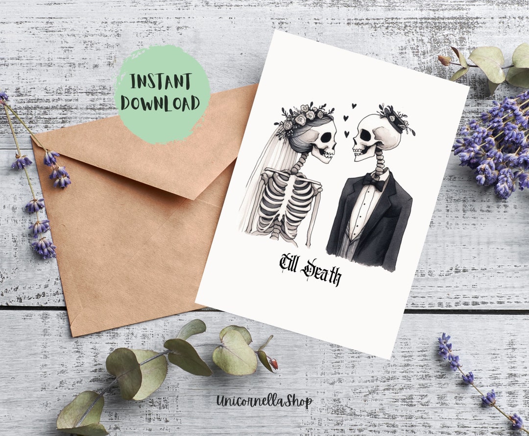 Till Death Card, Till Death Do Us Part Anniversary Card, Til Death Do ...