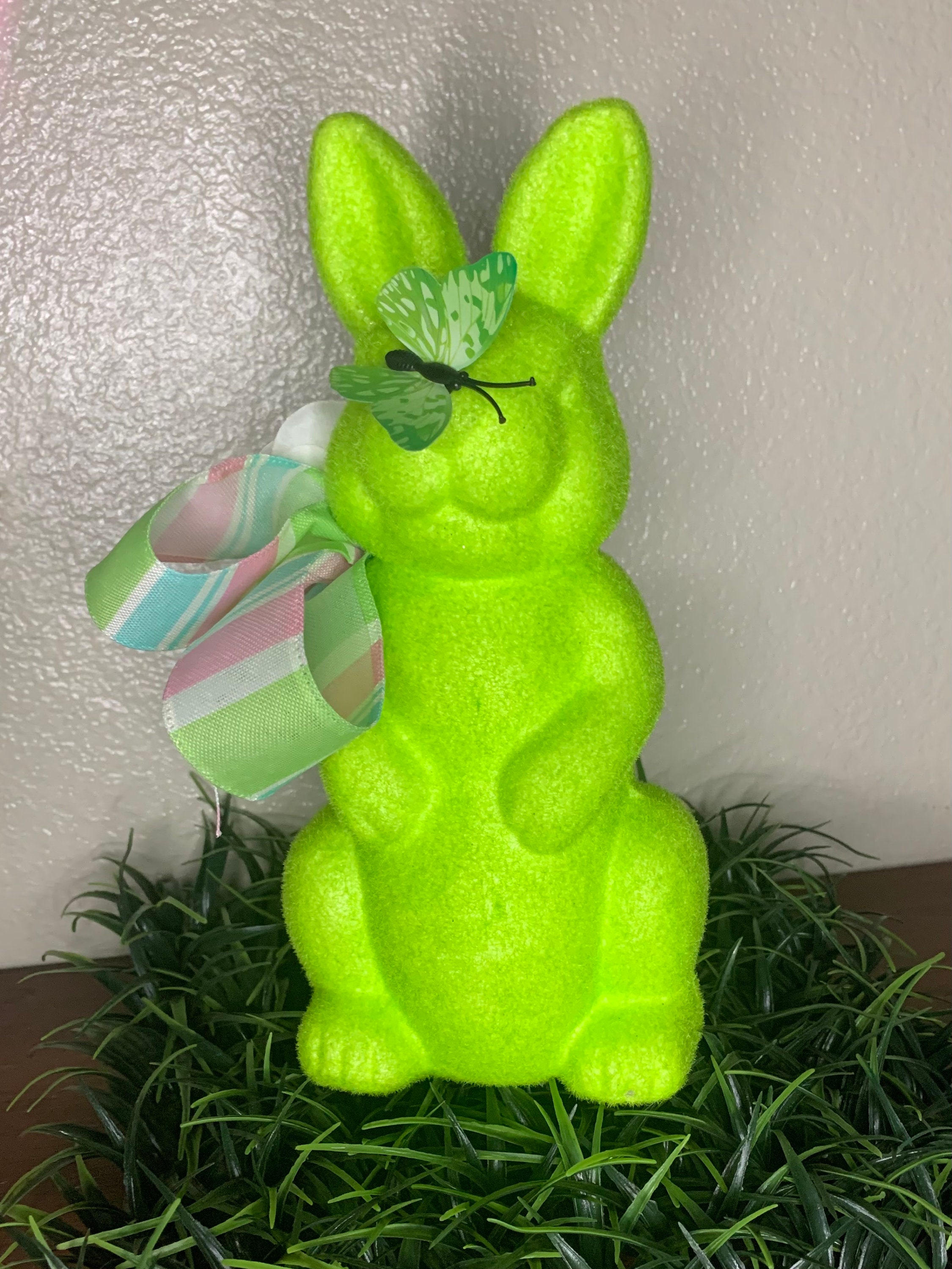 Flocked Bunny - Etsy