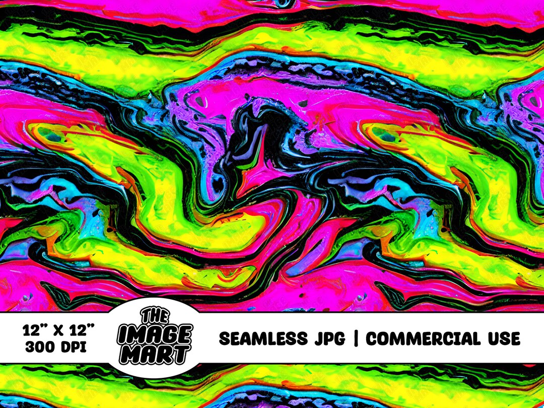 Neon Seamless Pattern Background Neon Fluid Digital Paper - Etsy