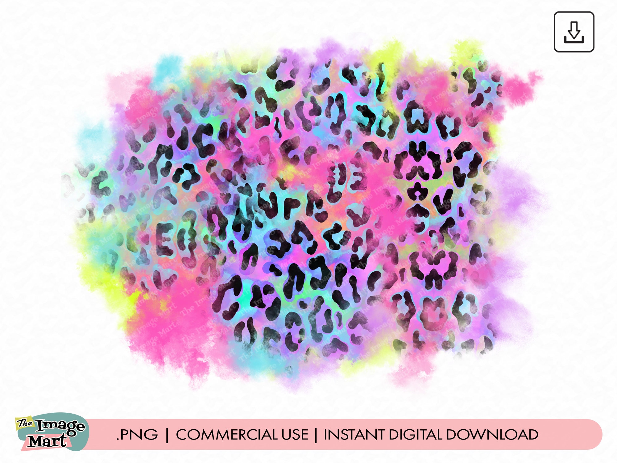 Neon Rainbow Animal Print Backgrounds