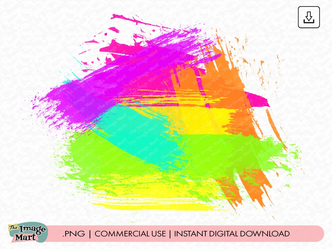 Neon Clipart, Neon Sublimation, Neon Paint PNG, Neon Paint Splatter ...