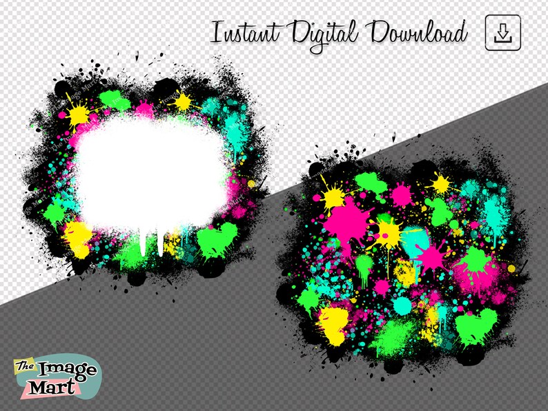 90s PNG Retro PNG Neon Paint Png Neon Paint Splatter 90s - Etsy