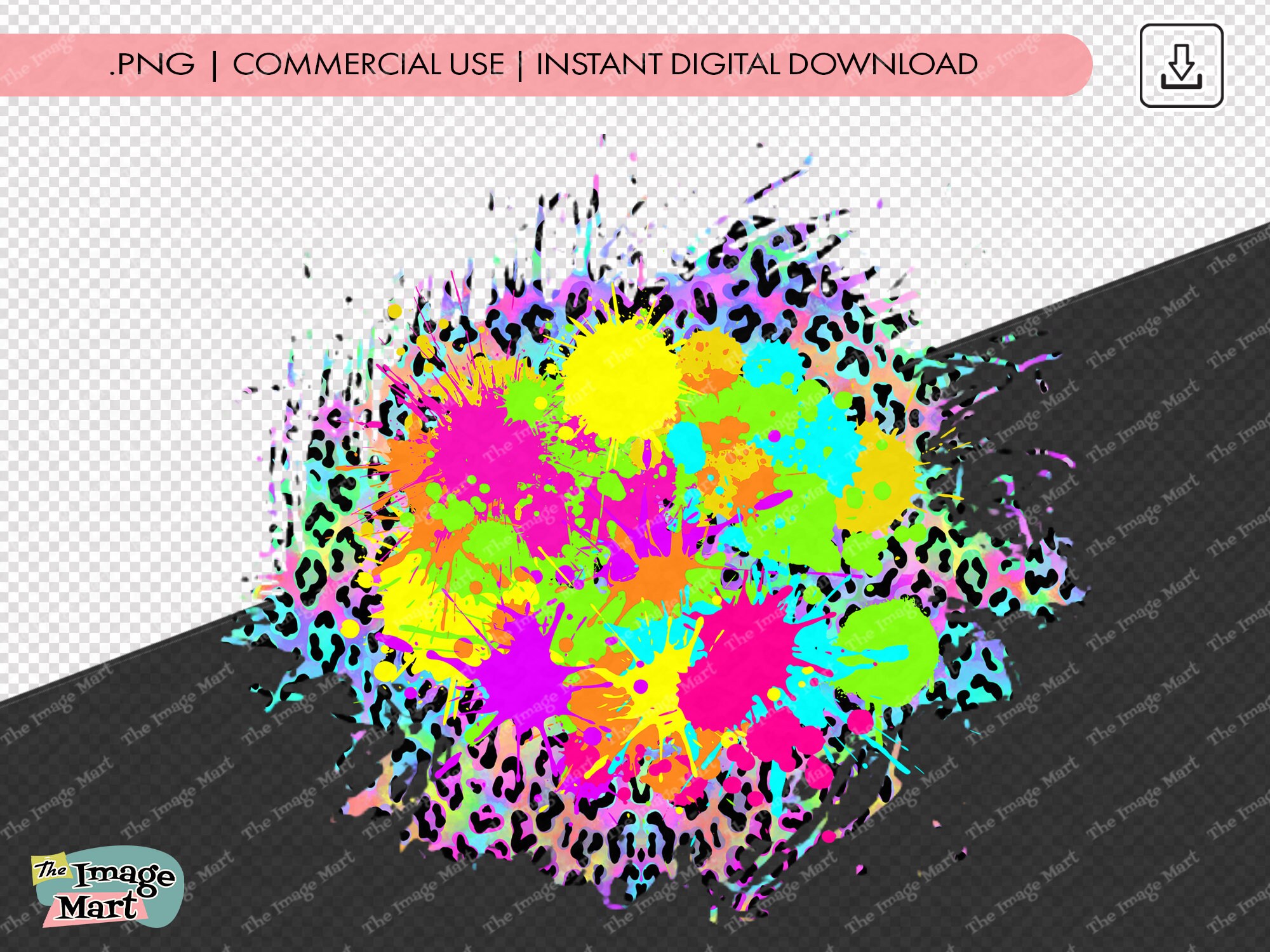 Neon Leopard PNG Neon Sublimation Neon Paint PNG Neon - Etsy