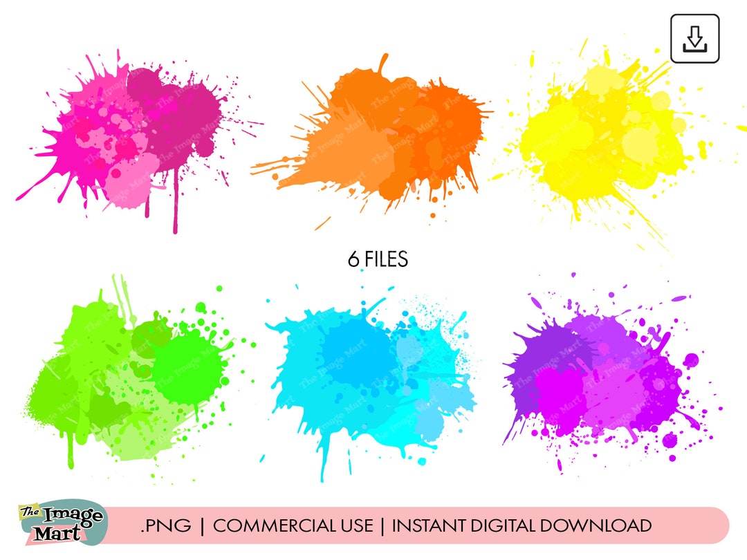 Neon Clipart, Neon Sublimation BUNDLE, Neon Paint PNG, Neon SVG Paint ...