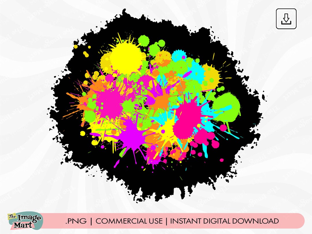 90s PNG, Retro PNG, Neon Paint Png, Neon Paint Splatter, 90s Neon Png ...