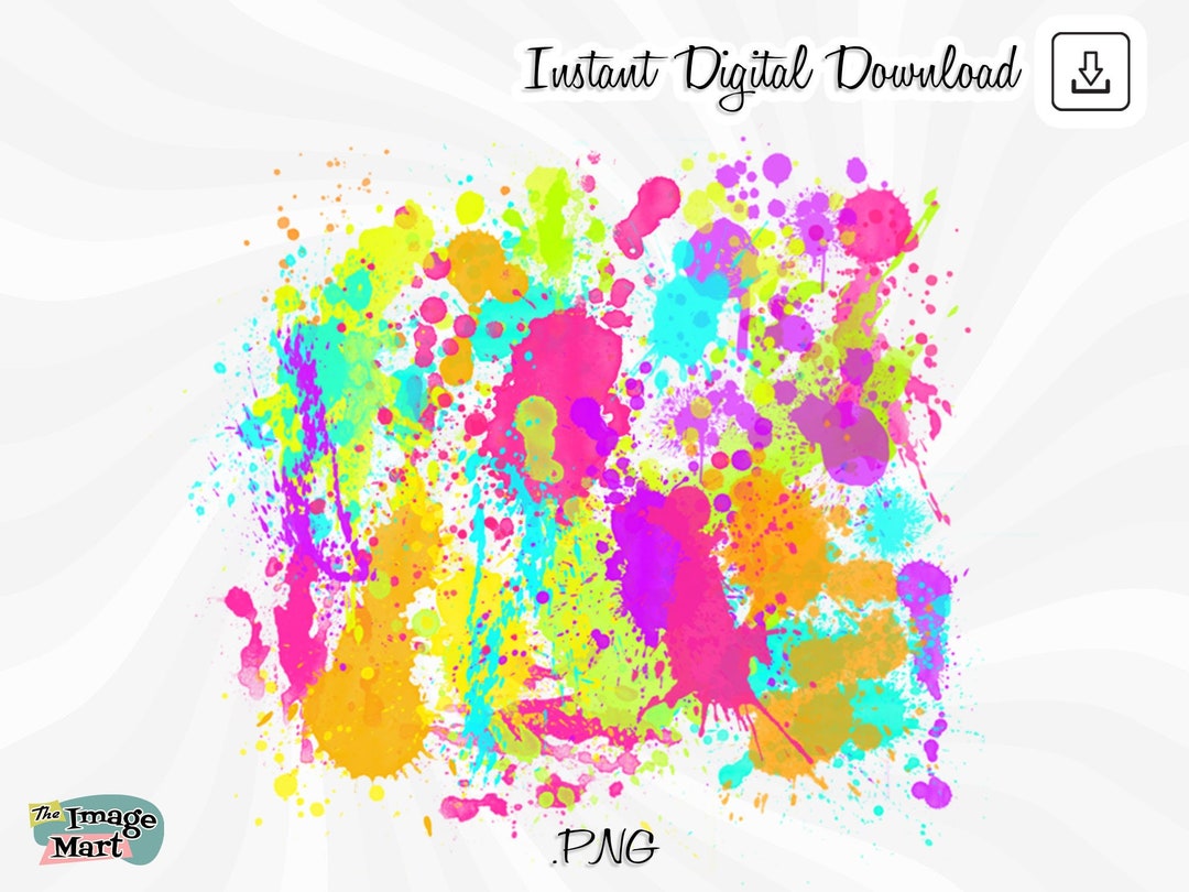 Neon Clipart, Neon Sublimation Background, Neon Paint PNG, Neon Paint ...