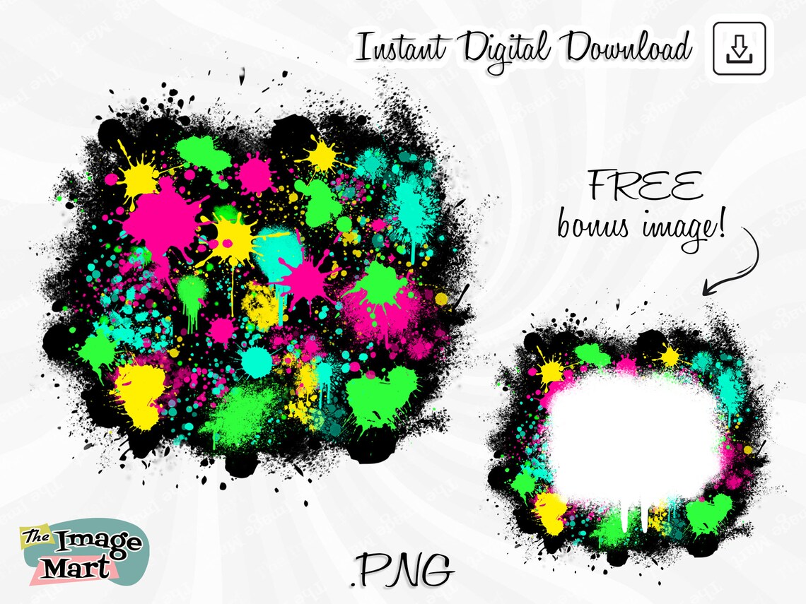 90s PNG Retro PNG Neon Paint Png Neon Paint Splatter 90s - Etsy