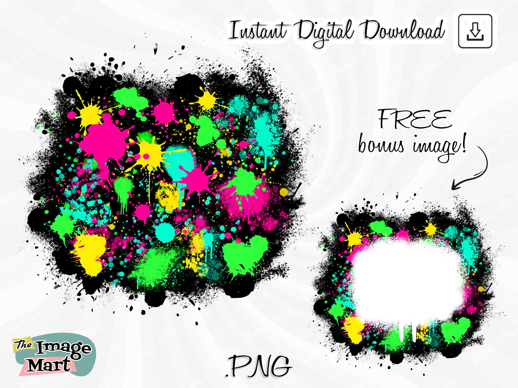 90s PNG Retro PNG Neon Paint Png Neon Paint Splatter 90s - Etsy